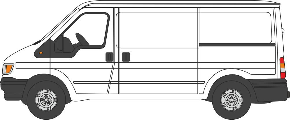 76FT4001 - Ford transit mk4 white - Durham Trains of Stanley