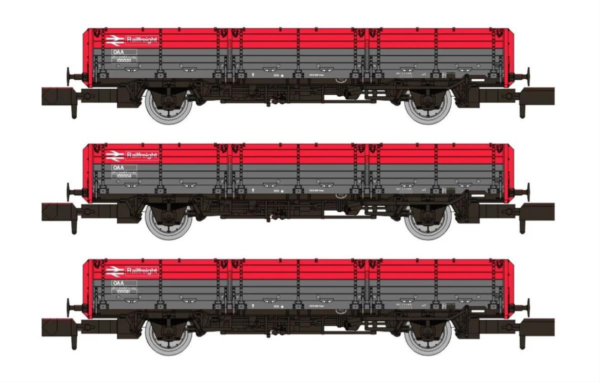 956003 - BR open OAA wagon railfreight pack 1 - Durham Trains of Stanley