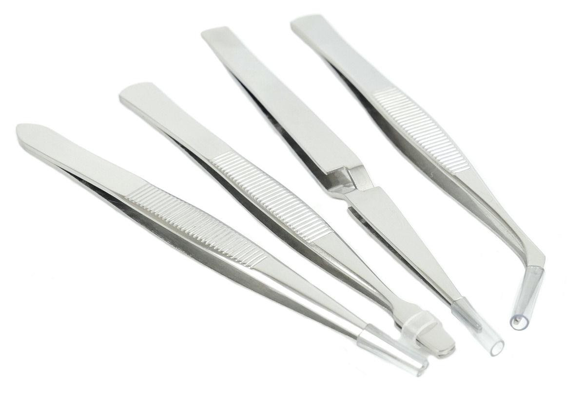 GM609 - Set of 4 Stainless Stell Tweezers - Durham Trains of Stanley