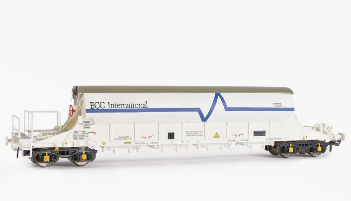 E87029 - PBA Tiger Wagon ECC White - Durham Trains of Stanley