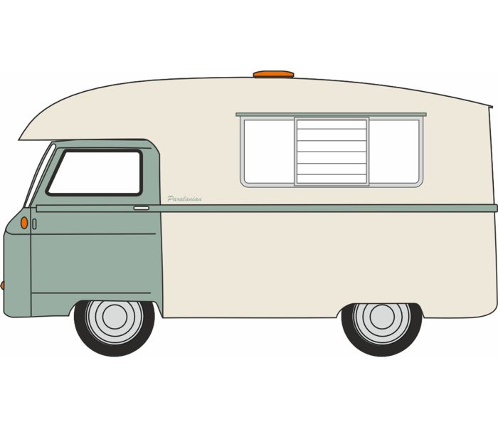76JM025 - Morris j2 paralanian 1963 sage green - Durham Trains of Stanley