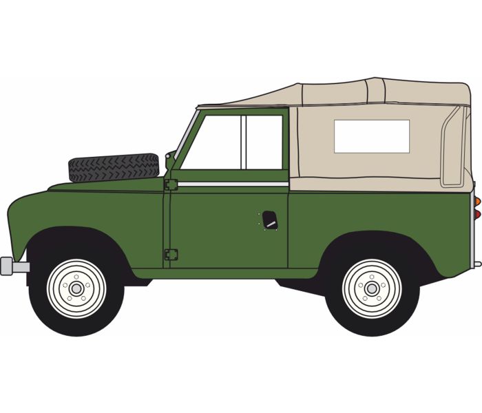 76LR2AS005 - Land rover series canvas bronze Green - Durham Trains of ...