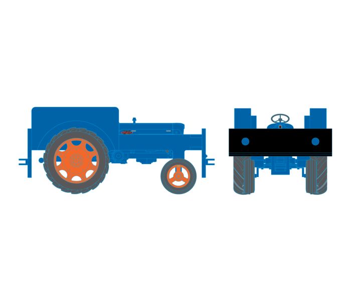 OR76FTRS001 - Ford son tractor rail shunter blue - Durham Trains of Stanley